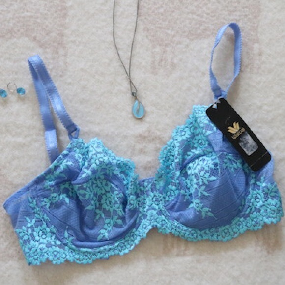 Wacoal | Intimates & Sleepwear | Wacoal Teal Blue Lace Bra | Poshmark